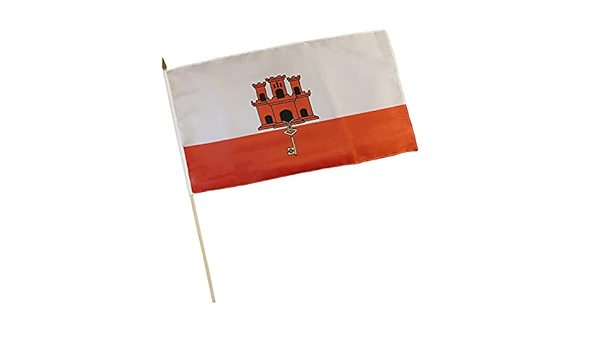 Gibraltar 12"x18" Stick Flag | Flag World Inc Shopping