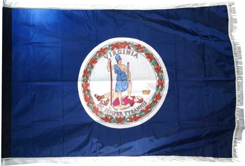 4'x6' Applique Nylon Indoor Virginia Flag | Flag World Inc Shopping