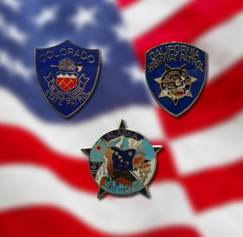 us-50-state-police-patch-pins - Flag World | American Flags | Custom ...